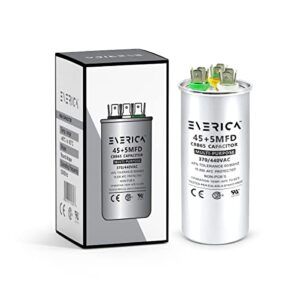 everica 45+5 uf 45/5 mfd ±6% 370v/440vac cbb65 hvac dual run circular start 45/5 440v capacitor for ac air conditioning run capacitor motor run fan start or condenser straight