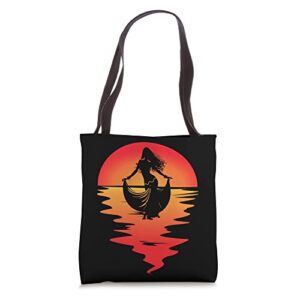 belly dance retro vintage sunset belly dancing teacher sport tote bag