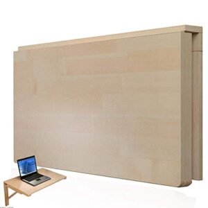 PIBM Stylish Simplicity Shelf Wall Mounted Floating Rack Shelves Foldable Solid Wood Computer Desk Desk Save Space,14 Sizes, a , 120x40cm