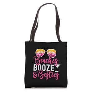 girls trip girls weekend friends beaches booze & besties tote bag