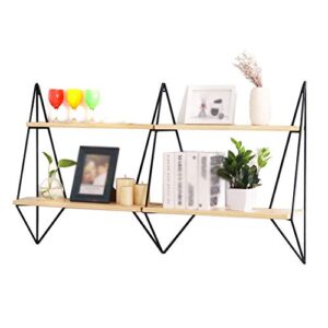 pibm stylish simplicity shelf wall mounted floating rack shelves solid wood kitchen bookshelf wine racks living room,2 sizes, wood , 120x20x70cm