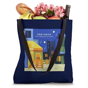 Van Gogh Cafe Terrace At Night Modern Illustration Style Tote Bag