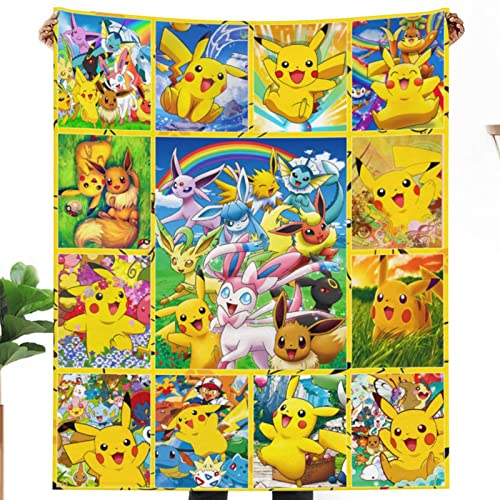 Anime Soft Throw Blanket Cartoon Air-Conditioning Blankets Cute All Season Fleece Blankets Breathable Lightweight Throws Blanket for Couchs Sofas Beds 40X50 in -1