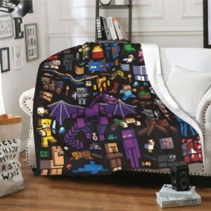 game blanket soft flannel fleece throw, anime fluffy blanket all season, lightweight blanket for couch/living room/sofa