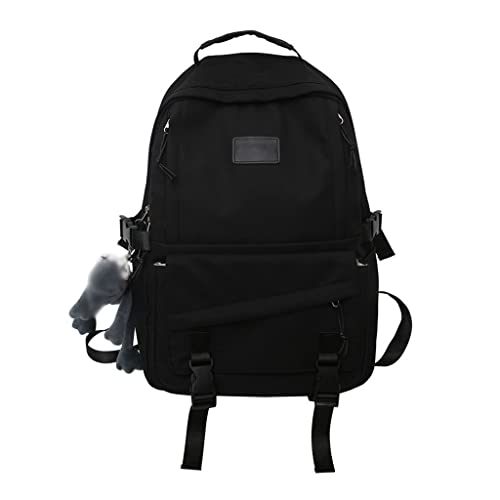 DINGZZ Waterproof Nylon Women Backpack Fashion Large Capacity Traveling Bag School Backpack (Color : E, Size : 31 * 12 * 45CM)