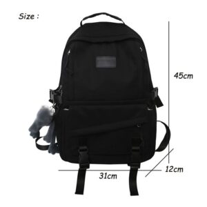 DINGZZ Waterproof Nylon Women Backpack Fashion Large Capacity Traveling Bag School Backpack (Color : E, Size : 31 * 12 * 45CM)