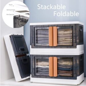 Foldable STORAGE BOXES/Storage box with lid, Stackable Under bed Storage Container, Plastic storage bins with lids/ Open containers with wheels, Large container