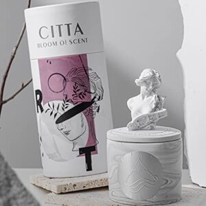 Scented Candle Decorative Soy Candle with Musical Greek Goddess Statue Lids for Home Decor Meditation Jar Candle Gifts for Women Mothers Day Candle 1PC