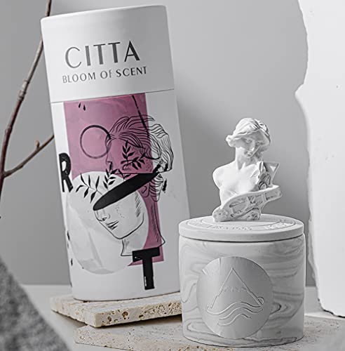 Scented Candle Decorative Soy Candle with Musical Greek Goddess Statue Lids for Home Decor Meditation Jar Candle Gifts for Women Mothers Day Candle 1PC