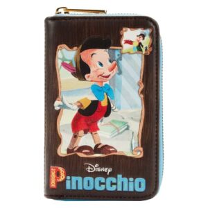 loungefly disney pinocchio book zip around wallet