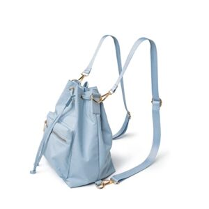 KEDZIE Aries Convertible Bucket Bag 3-Way Backpack Crossbody Strap Purse for Women - Sky Blue