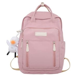 dingzz fashion zipper women backpack multiple pockets waterproof nylon travel bag school backpack for teenage girl (color : d, size : 28 * 12 * 37cm)