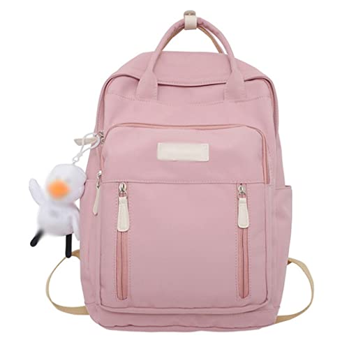 DINGZZ Fashion Zipper Women Backpack Multiple Pockets Waterproof Nylon Travel Bag School Backpack for Teenage Girl (Color : D, Size : 28 * 12 * 37CM)