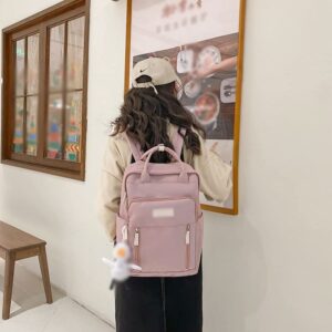 DINGZZ Fashion Zipper Women Backpack Multiple Pockets Waterproof Nylon Travel Bag School Backpack for Teenage Girl (Color : D, Size : 28 * 12 * 37CM)