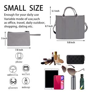 Tote Bag for Women, Leather Crossbody Bag, Handbag for travel, School and Party(Grey Medium)