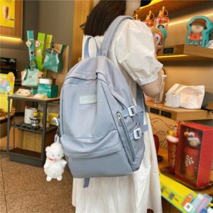 DINGZZ Waterproof Nylon Women Bags School Backpack for Teenagers Girls Travel Backbag Small Bookbag (Color : E, Size : 32 * 13 * 44CM)