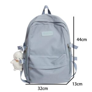 DINGZZ Waterproof Nylon Women Bags School Backpack for Teenagers Girls Travel Backbag Small Bookbag (Color : E, Size : 32 * 13 * 44CM)