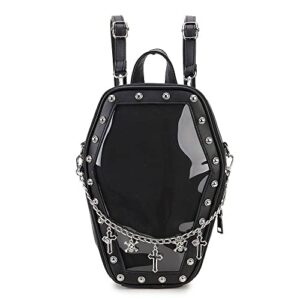 enjoinin gothic coffin shape purses and handbags for women halloween shoulder bag ita purse girls backpack