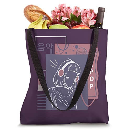 K-pop cult, girl, korean font Tote Bag