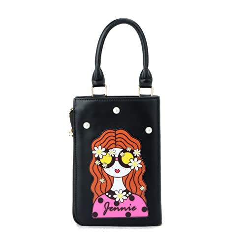 LUI SUI Women's Novelty Unique Girls Face Shoulder Purse Bags Personalized Cute Tote Top Handle Satchel Crossbody Bags