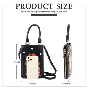 LUI SUI Women's Novelty Unique Girls Face Shoulder Purse Bags Personalized Cute Tote Top Handle Satchel Crossbody Bags