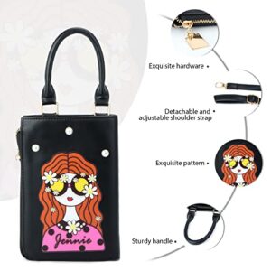 LUI SUI Women's Novelty Unique Girls Face Shoulder Purse Bags Personalized Cute Tote Top Handle Satchel Crossbody Bags