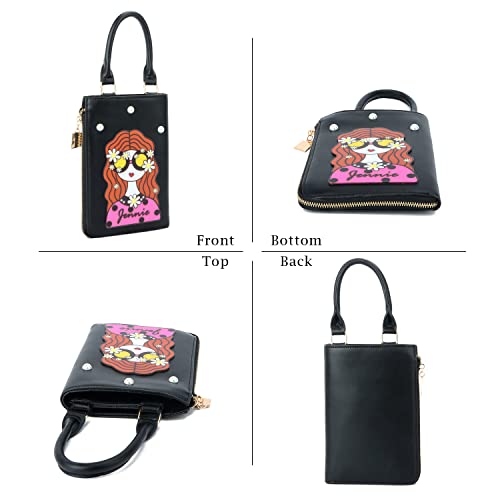 LUI SUI Women's Novelty Unique Girls Face Shoulder Purse Bags Personalized Cute Tote Top Handle Satchel Crossbody Bags