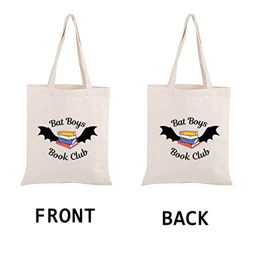 PWHAOO Bookish Tote Bag Bat Boys Book Club Tote Bag Gifts for Bookworms (Bat Boys tote)