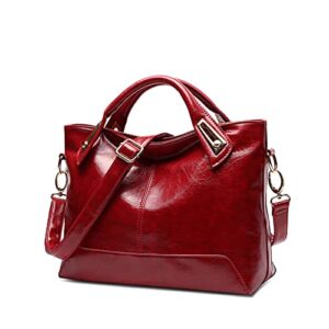 phevos women fashion handbags tote bag ladies hobo purse top handle satchel shoulder big bags (wine)