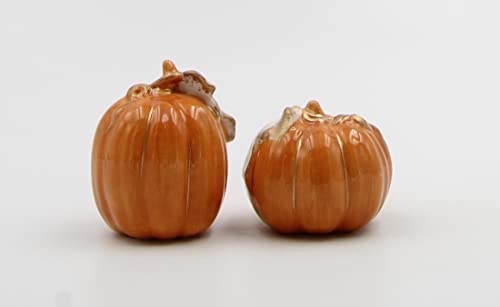 Cosmos Gifts 21037 Ceramic Autumn Red Pumpkin Salt and Pepper Shaker