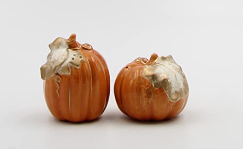 Cosmos Gifts 21037 Ceramic Autumn Red Pumpkin Salt and Pepper Shaker