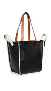 proenza schouler white label women’s xl mercer leather tote, black, one size