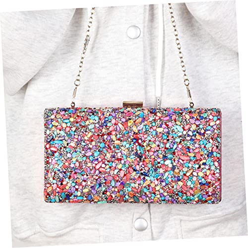 HAPINARY Dinner Bag Tote for Women Woman Wallet Party Bags for Women Cross Body Bag Party Storage Pouch Colorful Party Bag Mobile Phone Bag Pu Leather Ladies Wild Women Handbag Woman Pouch