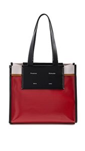 proenza schouler white label women’s large morris tote, crimson, one size