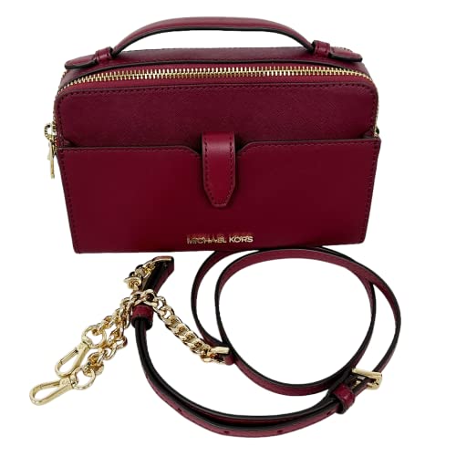 Michael Kors Medium Double Zip Phone Crossbody (Mulberry)