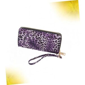 TENDYCOCO Leopard Wallets for Women Zipper Wallet Leopard Print Purse Wallet for Women Wallet with Wrist Strap Wristlet Purse Storage Bags Handbag Wristband Fashion Women Wallet Tote Bag Set