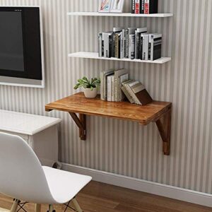 PIBM Stylish Simplicity Shelf Wall Mounted Floating Rack Table Laptop Stand Desk Solid Wood Multifunction Easy to Fold Easy to Clean Save Space,13 Sizes, a , 80 x 50cm