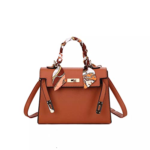 JayGsEmpire Beautiful fashion Handbags for Women Purses Crossbody Bag for girls Top Handle Satchel Shoulder Bag Tote Bag luxury bag (Orange brown)