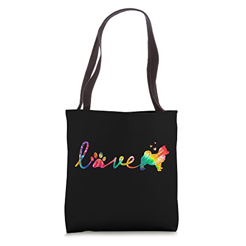 Love Pomsky Tie Dye Paw Mom Dad Tote Bag