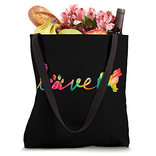 Love Pomsky Tie Dye Paw Mom Dad Tote Bag