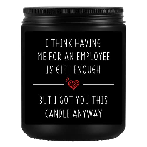 SOGLIM Boss Lady Candle - Employee Appreciation Gifts, Funny Boss Gifts - Thank You Boss Birthday Gift, Boss Day Gifts, Gift for Boss from Employee, Farewell Gift for Boss Manager Supervisor