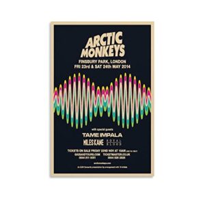 xinya arctic poster monkeys am poster vintage music posters for room aesthetic canvas wall art bedroom decor 12x18inch(30x45cm)