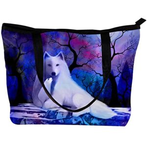 Tote Bag,Shoulder Bag Large Purses and Handbags for Women,Galaxy Wolves,Shopping Bags