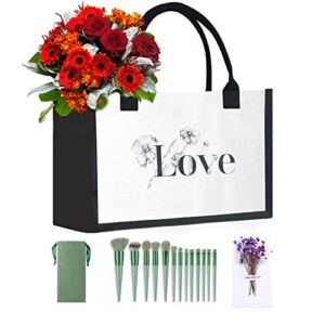 wvnxnv canvas tote bag, bridesmaid gifts, birthday gifts for women,gifts for women, it’s a gift of love for women,suitable for mom,teachers, friends.it’s a necessity for vacations, weddings, trips.