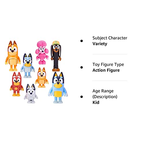 Wise Friends Wolfs Family Toys Playset of 8 PCS, Wolves Action Figures Family and Friends: Articulated Toy Set; Bingo, Bandit (Dad), Chilli (Mum), Coco, Snickers, Rusty and Muffin Official Collectabl