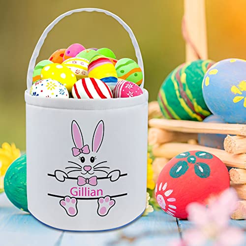 Personalized Easter Basket Customized with Name Custom Canvas Buny/Cow/Unicorm Baskets Blanks Tote Gift