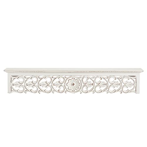 Habitat Decorative Carved 30-in Shelf, White & Off-White