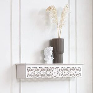 Habitat Decorative Carved 30-in Shelf, White & Off-White