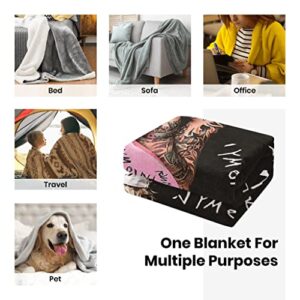 Pop Singer MGK Blanket,Soft Plush Fleece Throw Blanket, Breathable Lightweight Flannel Blankets for Sofa Bedding Living Room 50"X40"