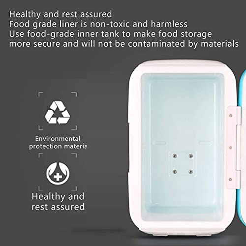 REKIRO Mini Fridge for Bedroom - Car, Office Desk & Dorm Room - Portable 6L Electric Plug in Cooler & Warmer for Food, Drinks, Beauty & Makeup - 12v AC/DC & Exclusive